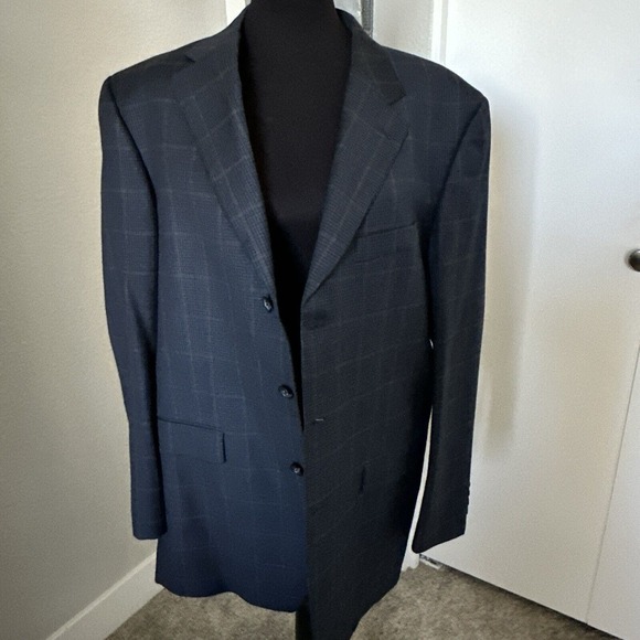 Burberry | Suits & Blazers | Burberry London Mens Blue Plaid Sport Coat ...